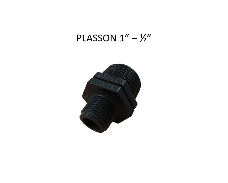 Plasson Threaded Reducing Nipple 1 x 1/2 – Vale Gardens Limited